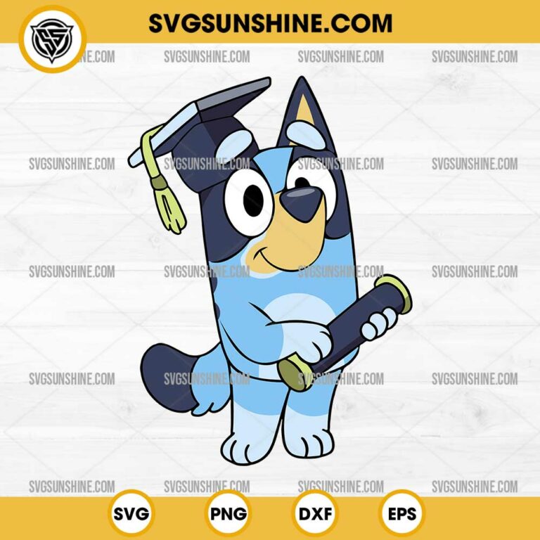 Bluey Graduation SVG, Bluey School SVG, Bluey Student SVG