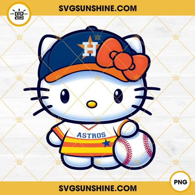 Hello Kitty Houston Astros Baseball PNG Design File