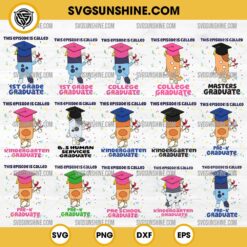Bluey Graduate SVG Bundle, Bluey Graduation SVG, Pre-K Kindergarten ...