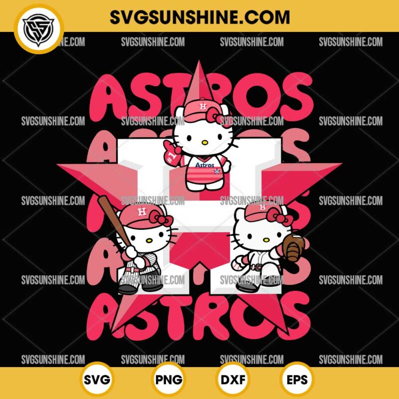 Astros Hello Kitty SVG, Houston Astros SVG, Hello Kitty Baseball SVG ...