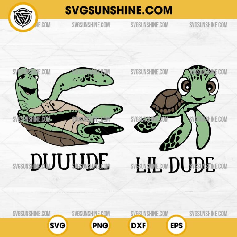 Duuude and Lil Dude SVG, Father And Son SVG, Disney Pixar Finding Nemo ...