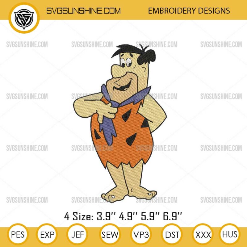 Fred Flintstone Machine Embroidery Design