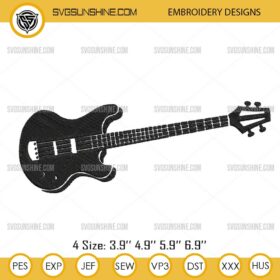 Guitar Embroidery Design Files