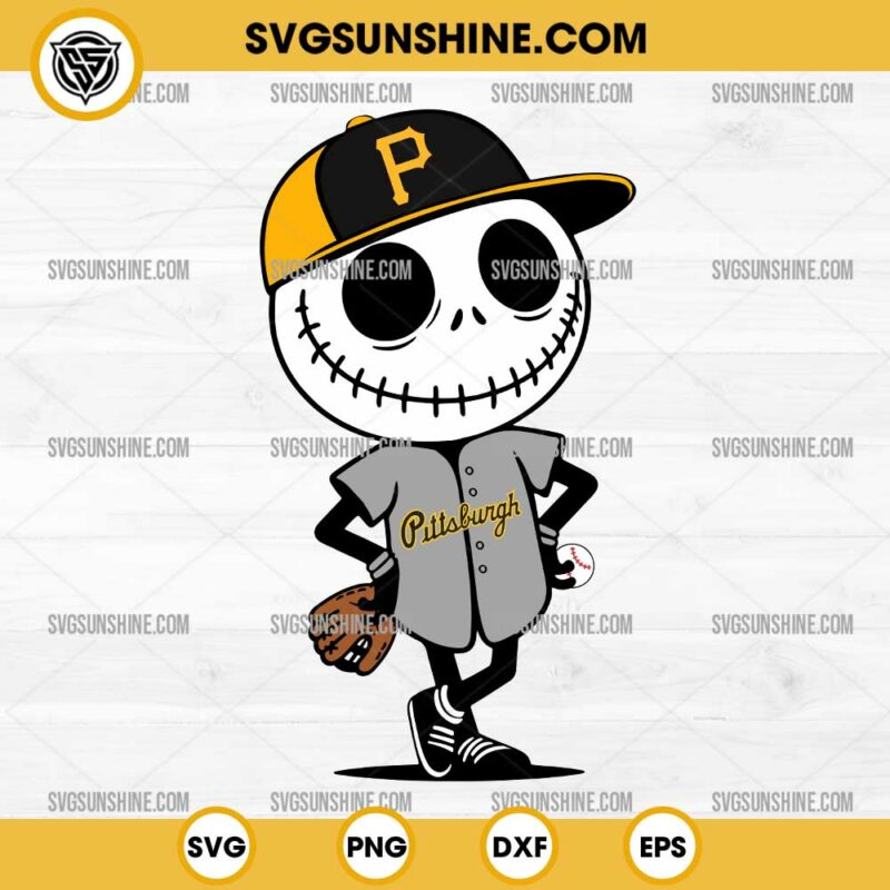 Jack Skellington Pittsburgh Pirates Baseball SVG, Pittsburgh Pirates ...