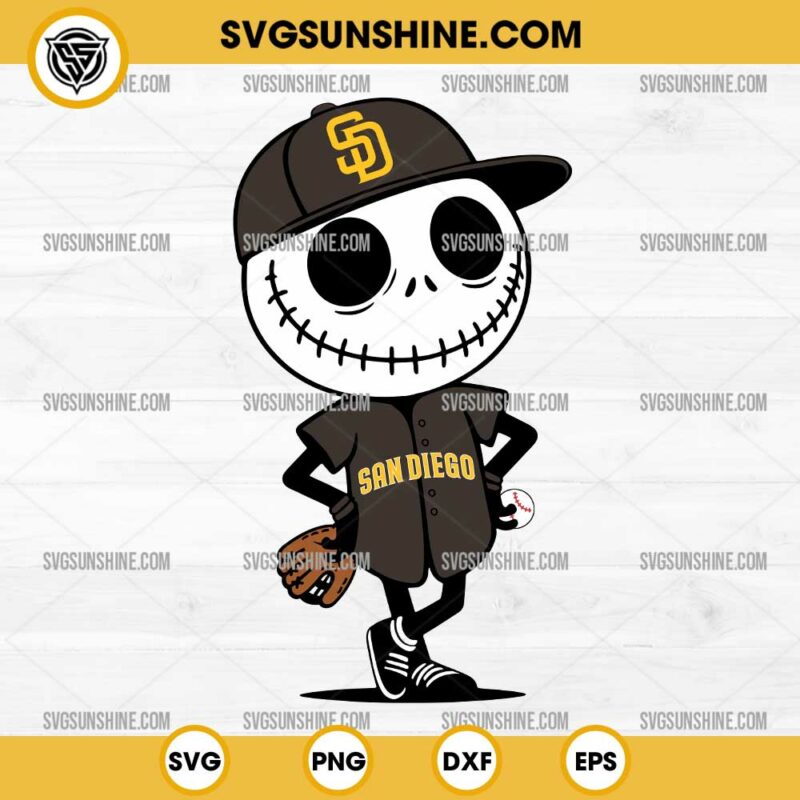 Jack Skellington San Diego Padres Baseball SVG, San Diego Padres ...