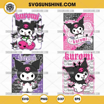 Kuromi SVG Bundle, Kuromi Card SVG, Kuromi SVG PNG