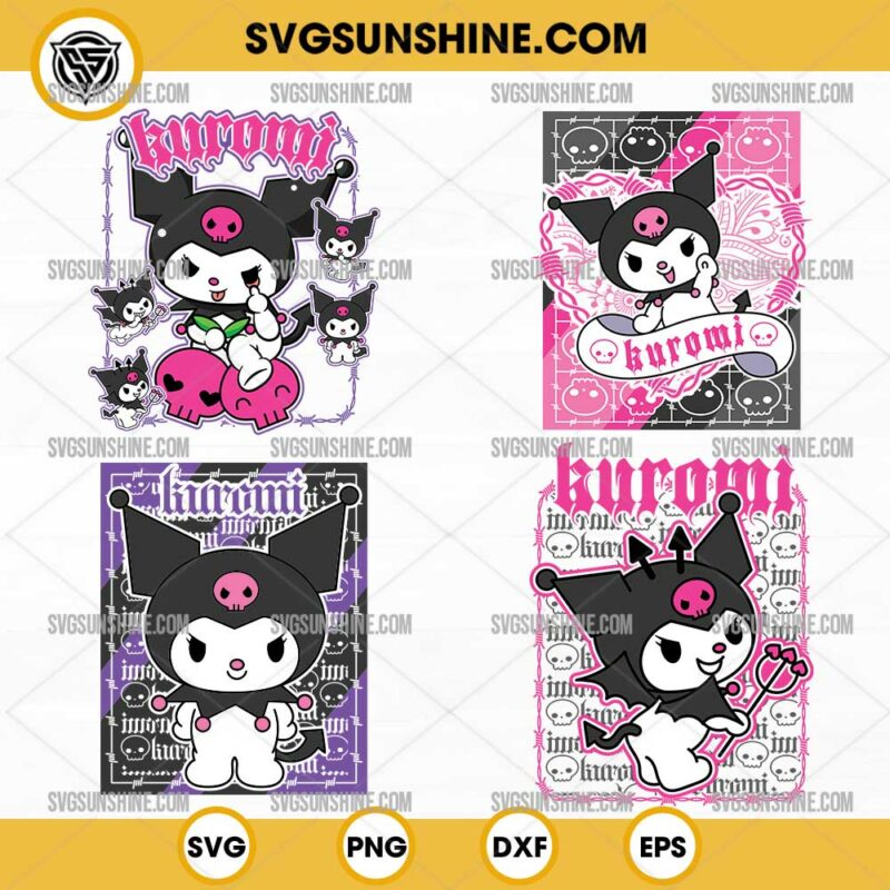 Kuromi SVG Bundle, Kuromi Card SVG, Kuromi SVG PNG