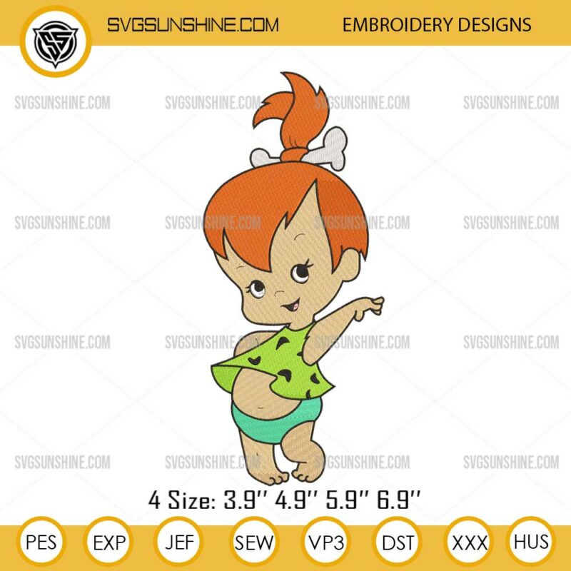 Pebbles Flintstone Embroidery Designs, The Flintstones Embroidery ...