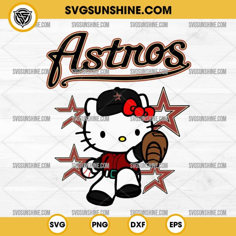 Hello Kitty Astros Star Logo SVG, Hello Kitty Baseball SVG, Hello Kitty ...