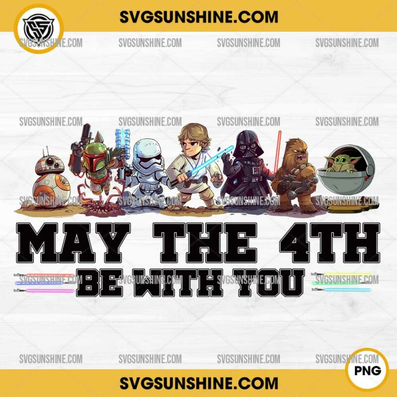 May The 4th Be With You PNG, Star Wars Day PNG, Star Wars Characters ...