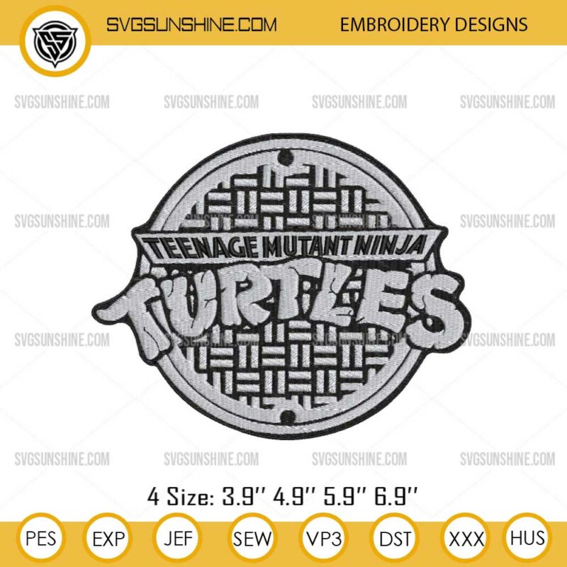 Teenage Mutant Ninja Turtles Logo Embroidery Design Files