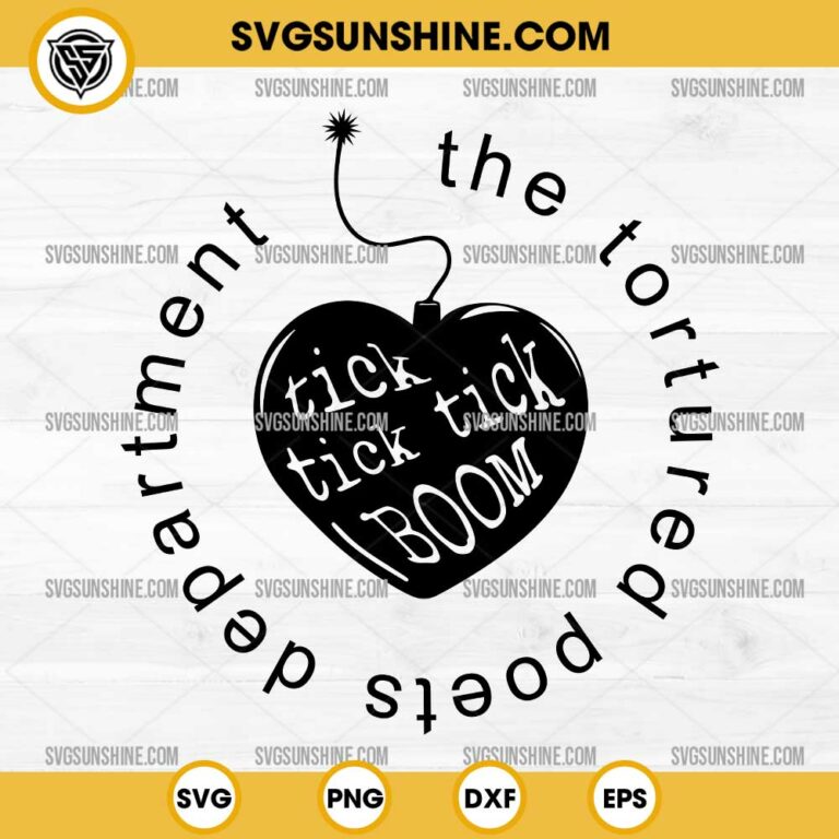The Tick Tick Tick of Love Bombs SVG, The Tortured Poets Department ...
