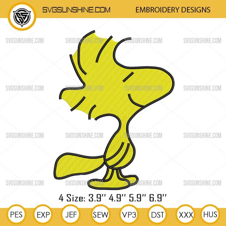 Woodstock Peanuts Embroidery Design Files