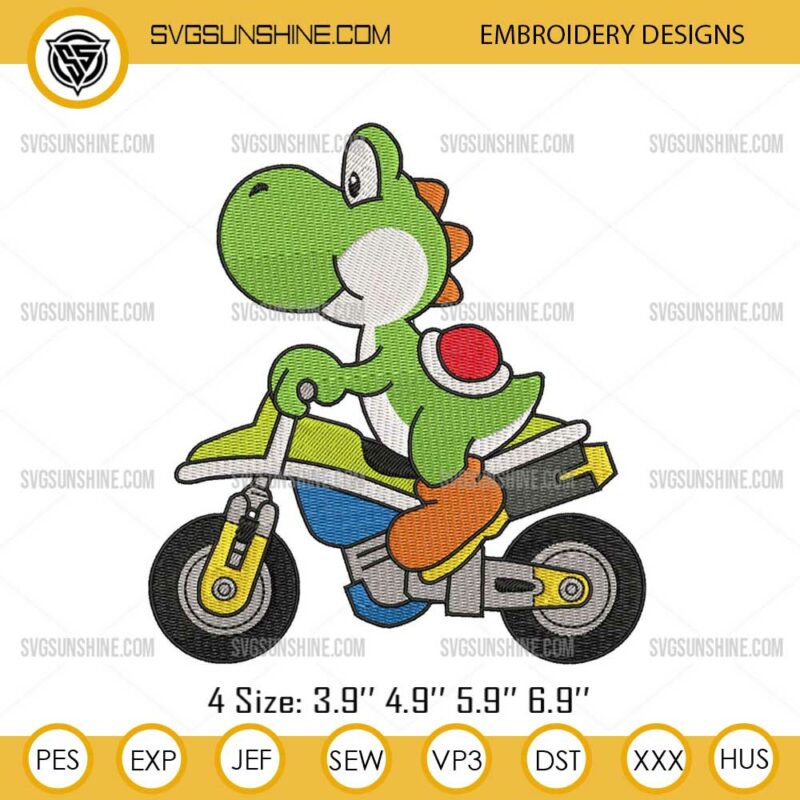 Yoshi Nintendo Embroidery Design, Yoshi Mario Machine Embroidery Design ...