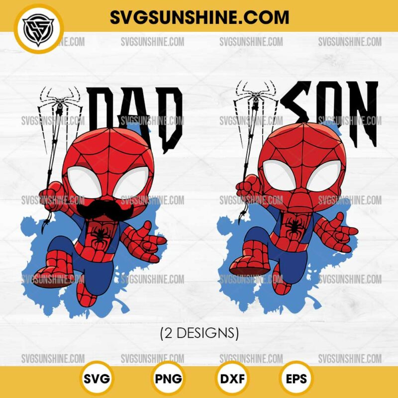 Spider Man Dad And Son SVG, Spiderman Dad SVG, Father's Day SVG