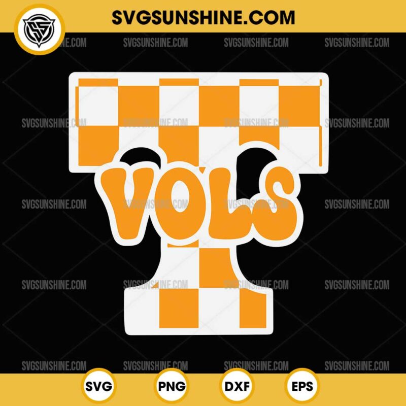 Checkered Tennessee Vols SVG, Tennessee Volunteers Logo SVG