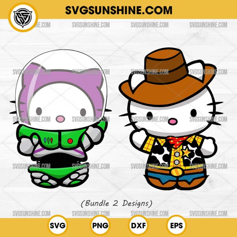 Hello Kitty Toy Story SVG Bundle, Hello Kitty Buzz Lightyear SVG, Hello ...
