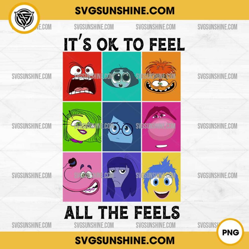Inside Out 2 Characters PNG, It's Okay To Feel All The Feels PNG