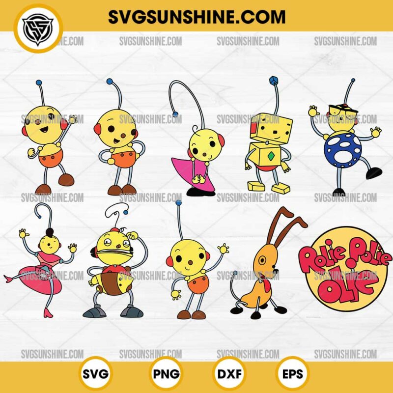 Rolie Polie Olie SVG Bundle, Rolie Polie Olie PNG Silhouette Clipart
