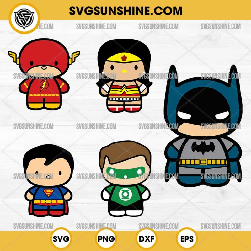 Bundle Hello Kitty DC Comics SVG, Hello Kitty Superhero SVG PNG Vector ...