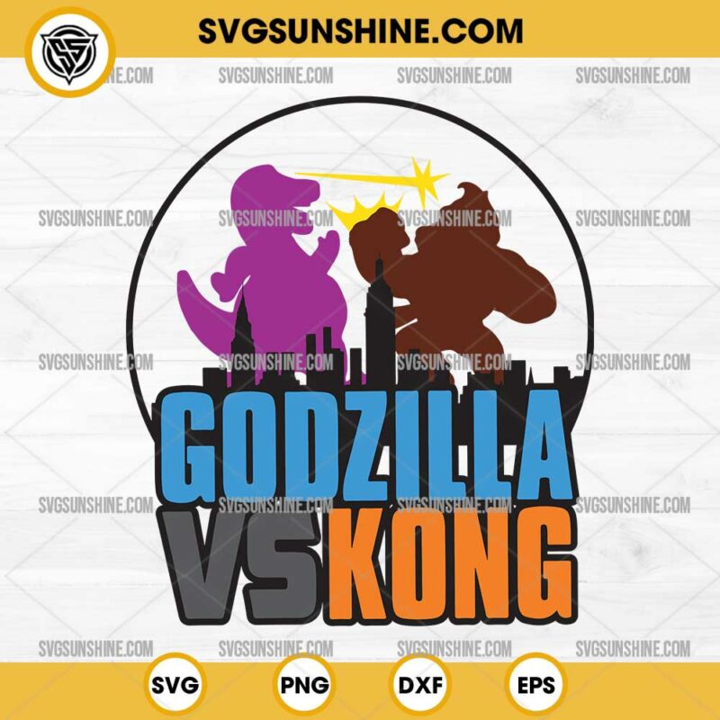 Godzilla x Kong SVG, Kaiju Metal SVG PNG EPS DXF File