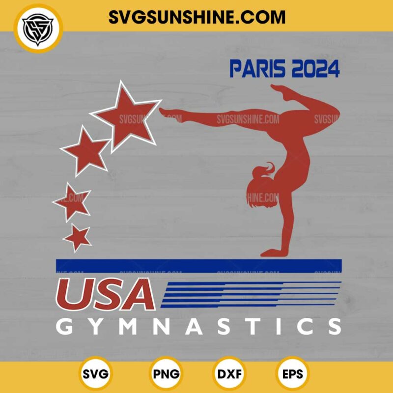 Paris 2024 Gymnastics SVG, Women's Olympic Team USA SVG, Paris 2024 ...