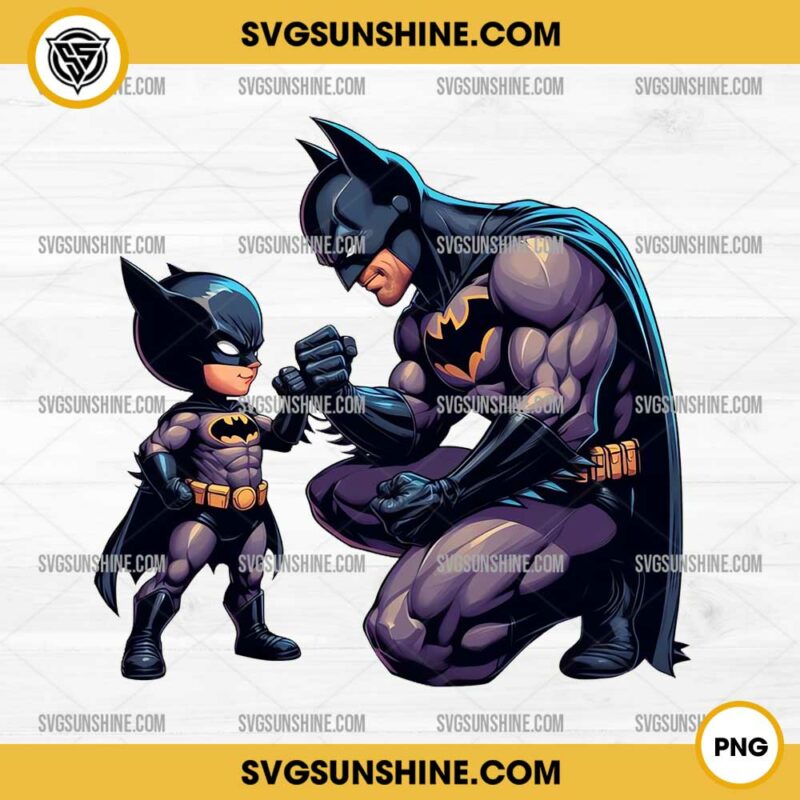 Batman Dad And Son PNG, Batman Father's Day PNG, Superhero Dad Father's ...