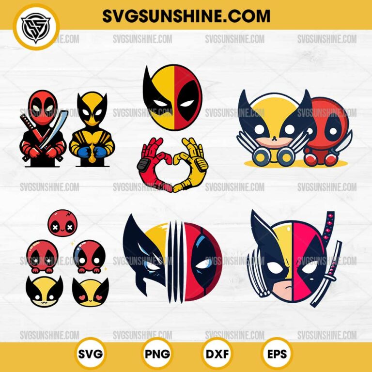 Bundle Deadpool Wolverine SVG, Deadpool & Wolverine SVG Cut Files ...