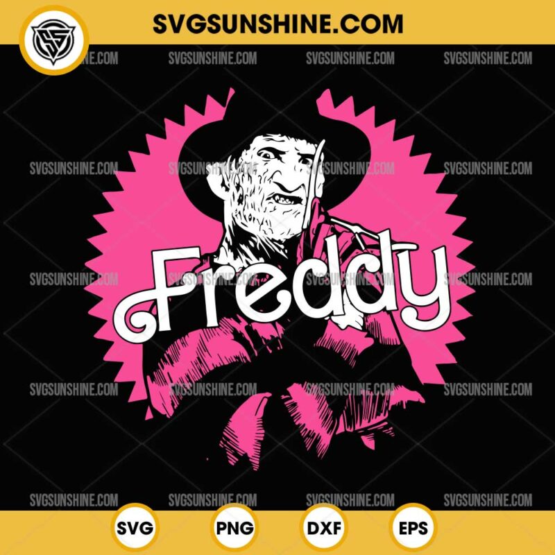 Freddy Krueger SVG, Pink Freddy Krueger SVG, Horror Freddy Krueger ...