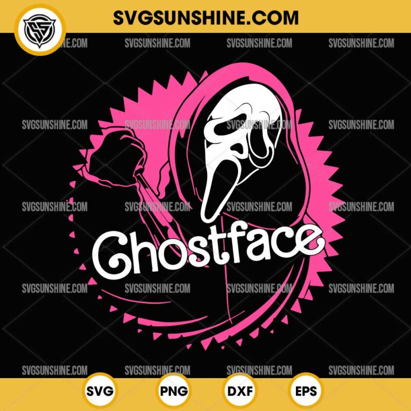 Ghostface Scream SVG, Pink Ghostface SVG, Horror Ghostface Scream ...