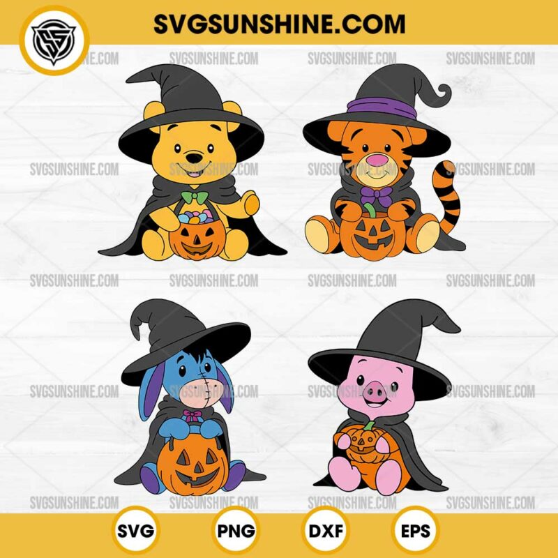 Halloween Winnie the Pooh And Friends Svg, Winnie The Pooh Halloween Svg, Tigger Halloween Svg ...