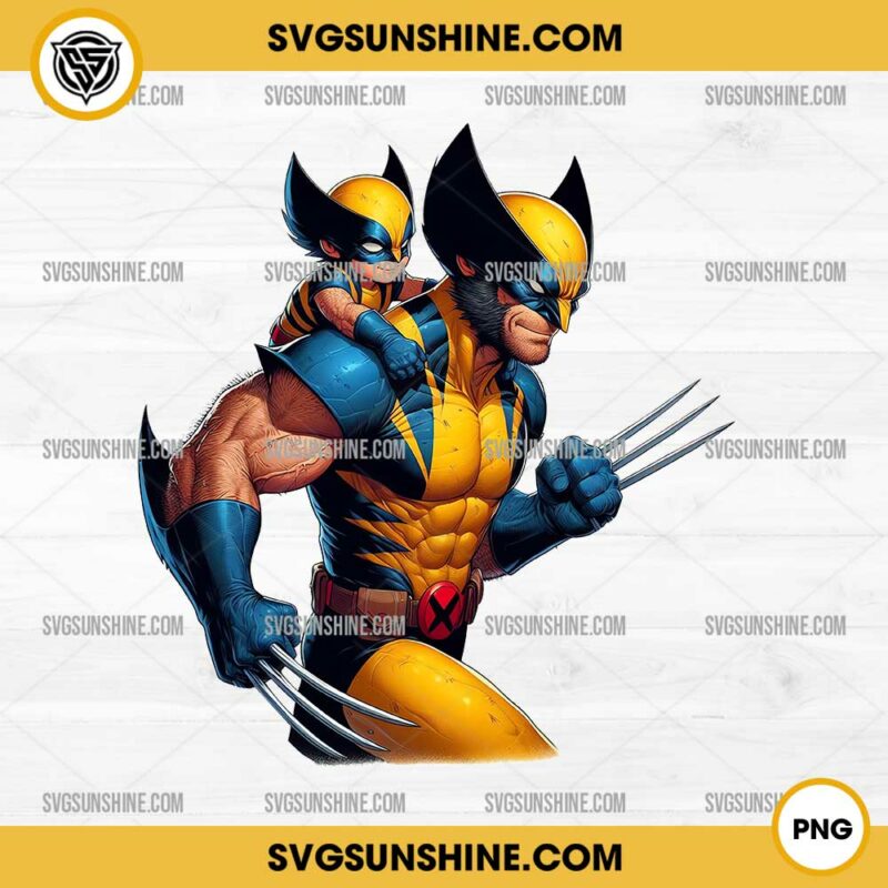 Logan Wolverine Dad And Son PNG, Wolverine Daddy PNG, Logan Wolverine ...