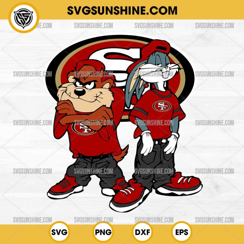 Looney Tunes Tasmanian Devil And Bugs Bunny San Francisco 49ers ...