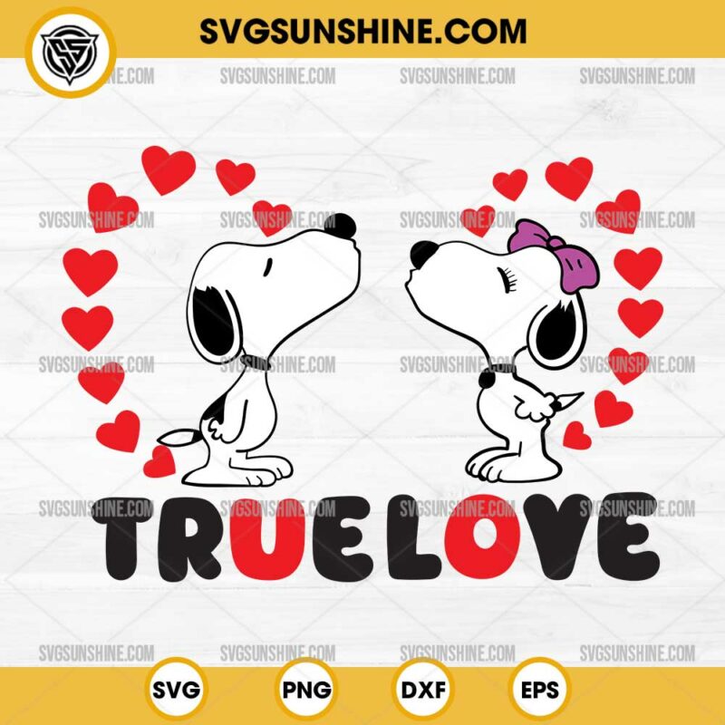 Valentine Snoopy SVG, Snoopy With Heart SVG PNG DXF EPS Instant Download