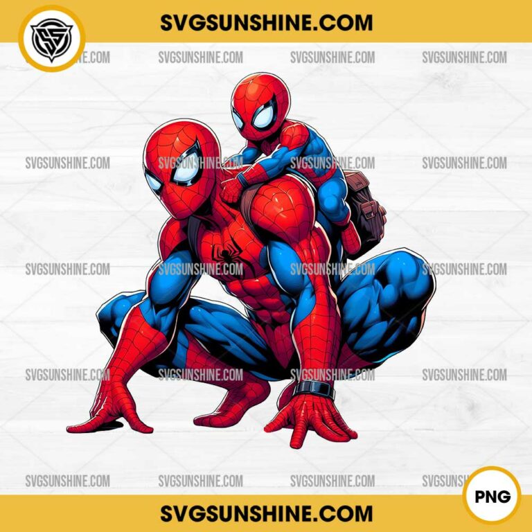 Spider Man Dad And Son PNG, Spider Man Daddy PNG, Spider Man Happy ...