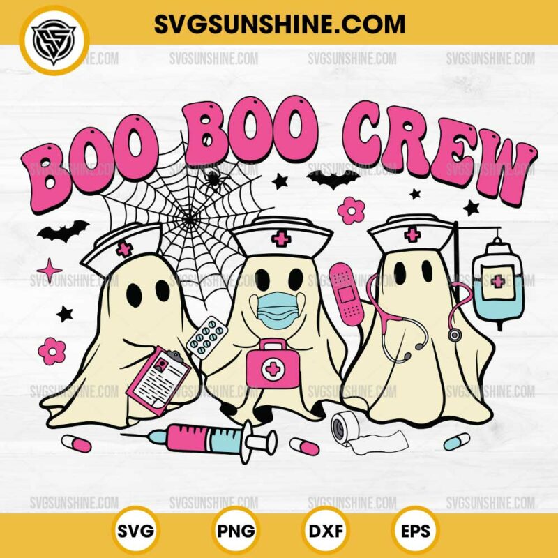 Boo Boo Crew PNG, Boo Nurse Halloween PNG Digital Download