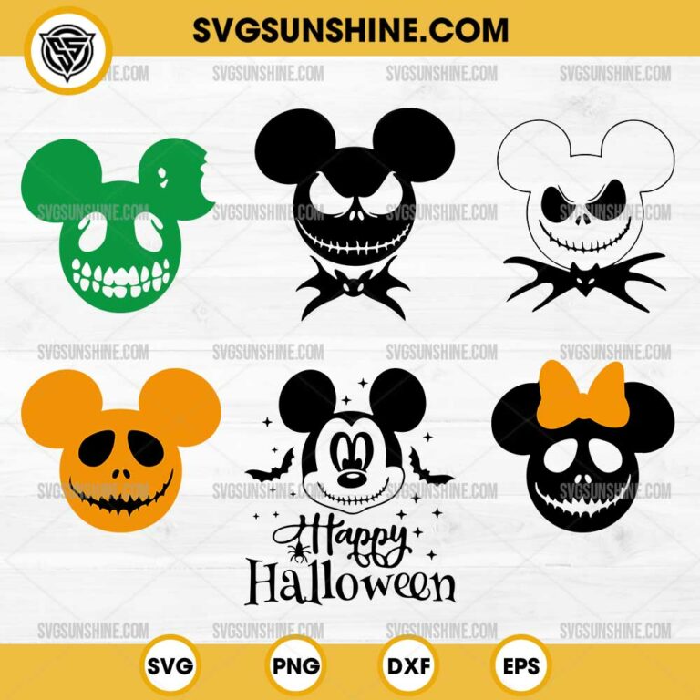 Bundle Jack Skellington Mouse Head SVG, Jack Skellington Face SVG ...