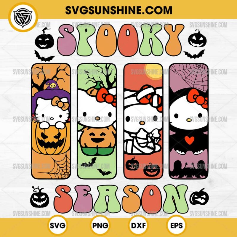 Hello Kitty Spooky Season SVG, Hello Kitty Halloween SVG, Hello Kitty ...