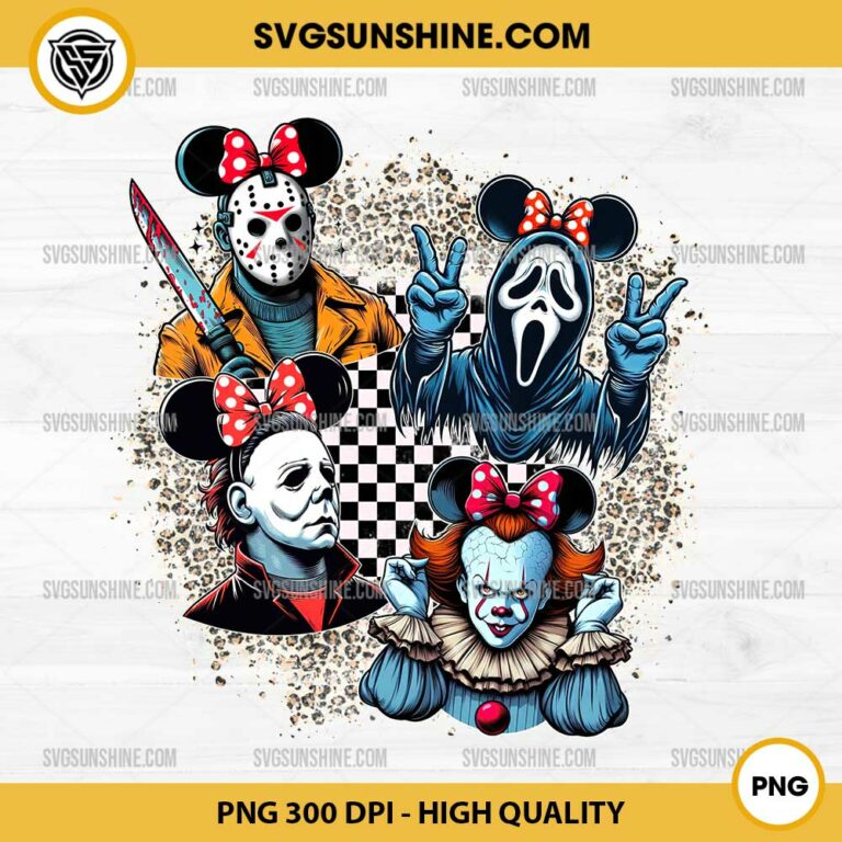 Minnie Mouse Horror Characters PNG, Horror Killers Minnie Ears PNG ...