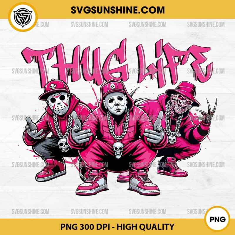 Pink Horror Thug Life PNG File, Thug Life Horror Movie Characters ...