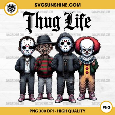 Thug Life Horror Movie PNG, Horror Characters Halloween Thug Life PNG ...