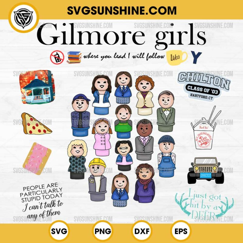 Bundle Gilmore Girls SVG PNG, Stars Hollow Inhabitants PNG, Stars ...