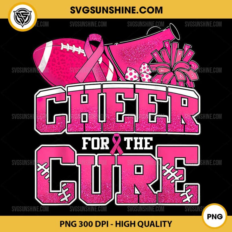Cheer For The Cure Breast Cancer PNG, Cheerleader Football Breast ...