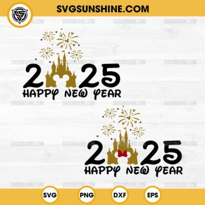 Disney 2025 SVG Bundle, Disney Happy New Year 2025 SVG, Mickey Minnie ...