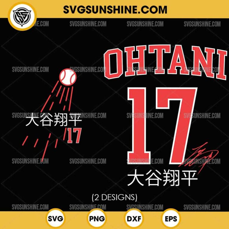 Bundle Shohei Ohtani 17 SVG, Shohei Ohtani LA Dodgers SVG PNG