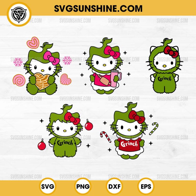Hello Kitty Grinch SVG, Hello Kitty Christmas SVG, Grinch Hello Kitty ...