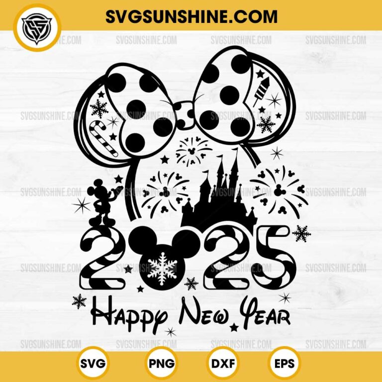 Mickey New Year 2025 SVG Bundle, Disney New Years 2025 SVG, Happy New ...