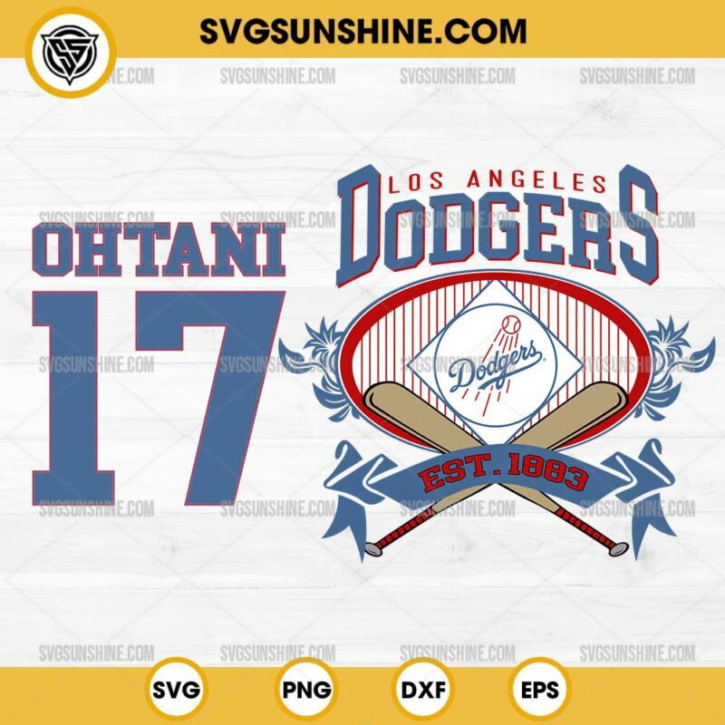Ohtani 17 SVG, Shohei Ohtani SVG, Los Angeles Baseball SVG, Dodgers ...
