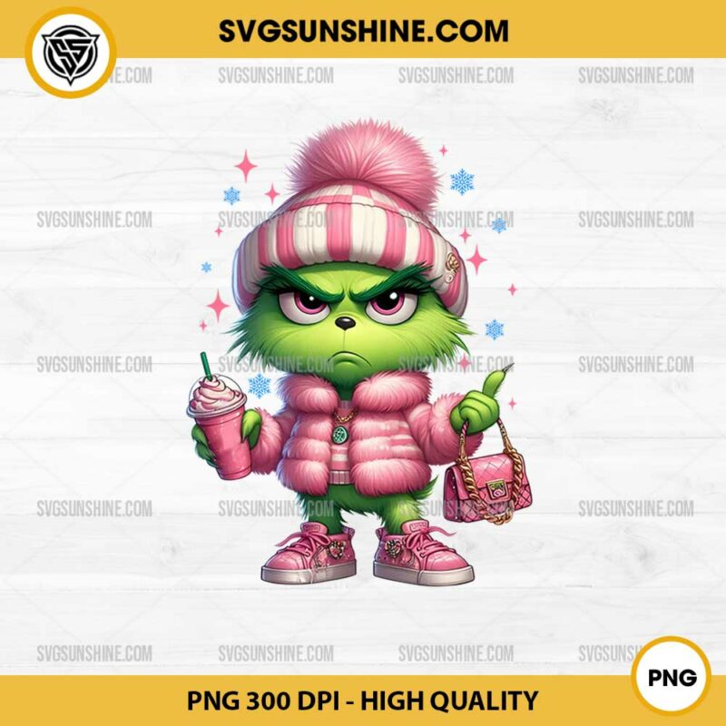 Sassy Grinch Girl PNG, Grinchy Girl Christmas PNG