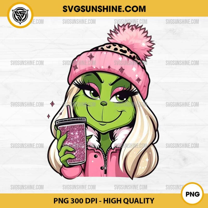 Sassy Grinch Girl PNG, Grinchy Girl Christmas PNG